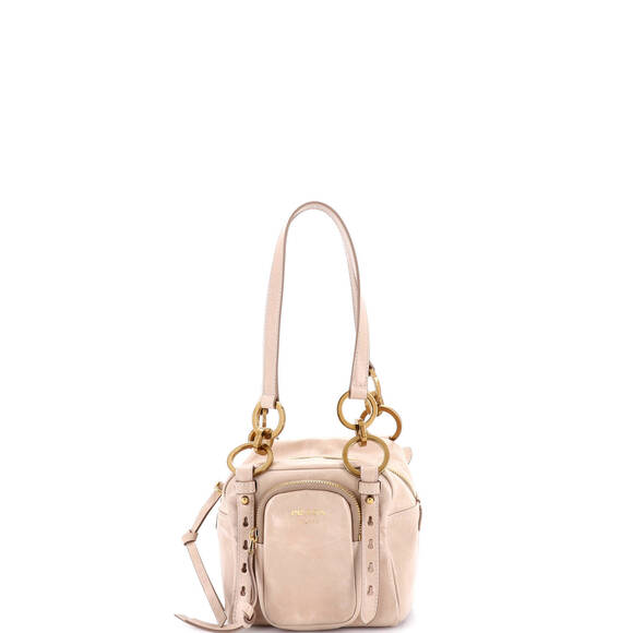 Prada | Bags | Prada Mini Dangle Top Handle Bag Leather | Poshmark